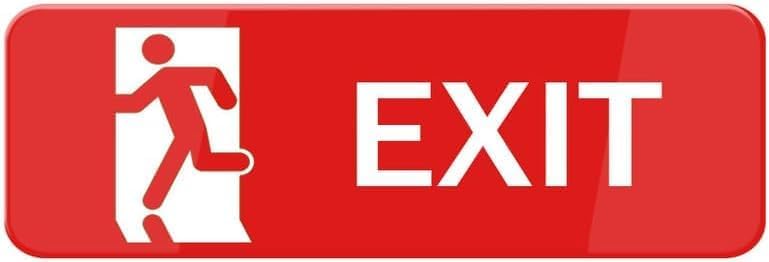 Acrylic Sign 3x8 Inch Exit Sign Signage Whitered Plastic Acrylic With ...