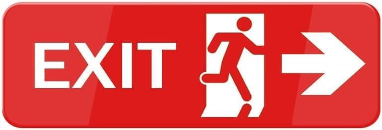 Acrylic Sign 3x8 Inch Exit Sign Stickers Acrylic Plaque With For Door ...