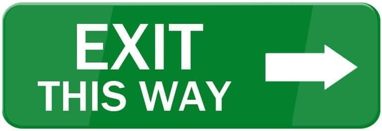 Acrylic Sign 3x8 Inch Exit This Way Sign For House With For Home Office ...