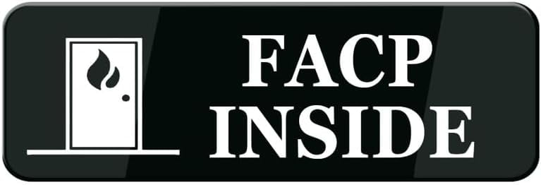 Acrylic Sign 3x8 Inch Facp Inside Sign Stickers Acrylic Plaque With ...