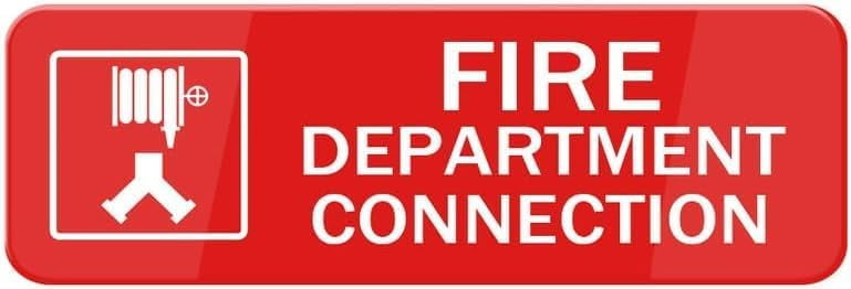 Acrylic Sign 3x8 Inch Fire Department Connection Sign For House Strong ...