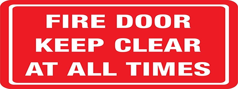 Acrylic Sign 3x8 Inch Fire Door Keep Clear At All Time Sign Stylish ...