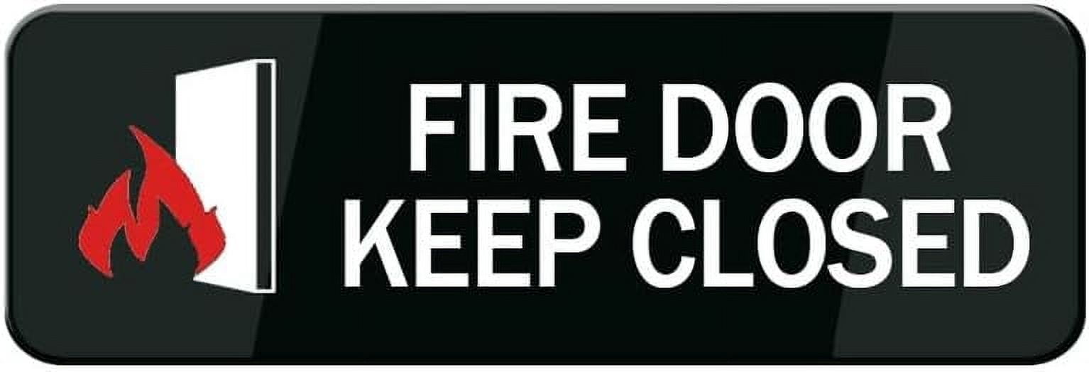 Acrylic Sign 3x8 Inch Fire Door Keep Closed Sign For House Home And ...