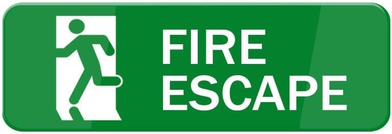 Acrylic Sign 3x8 Inch Fire Escape Sign For House With For Home Office ...