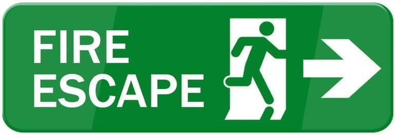 Acrylic Sign 3x8 Inch Fire Escape Sign For House Strong Signs For Home ...