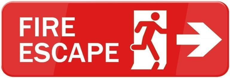 Acrylic Sign 3x8 Inch Fire Escape Sign For Houseoffice Signs For Home ...