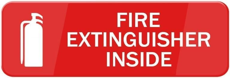 Acrylic Sign 3x8 Inch Fire Extinguisher Inside Sign For House With For ...