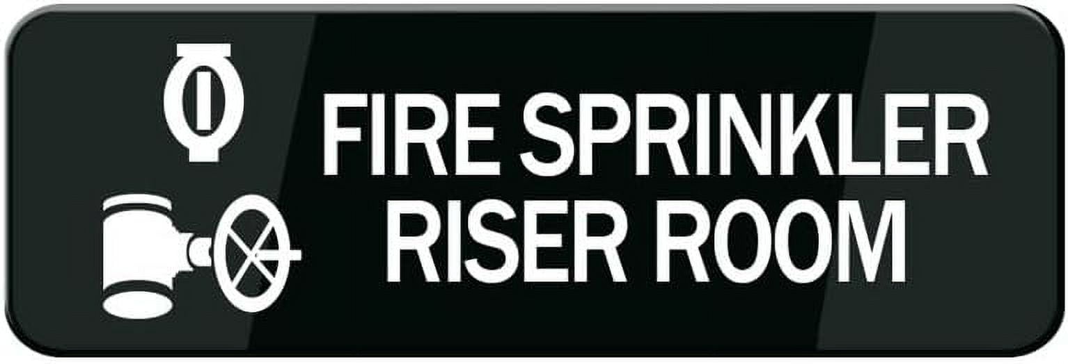 Acrylic Sign 3x8 Inch Fire Sprinkler Riser Room Sign For Door Acrylic ...