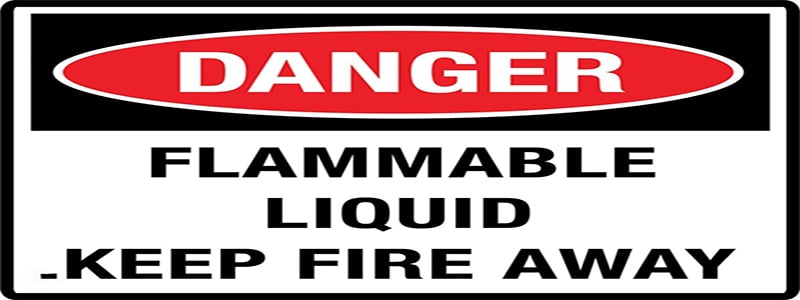 Acrylic Sign 3x8 Inch Flammable Liquid Keep Fire Away Sign For House ...