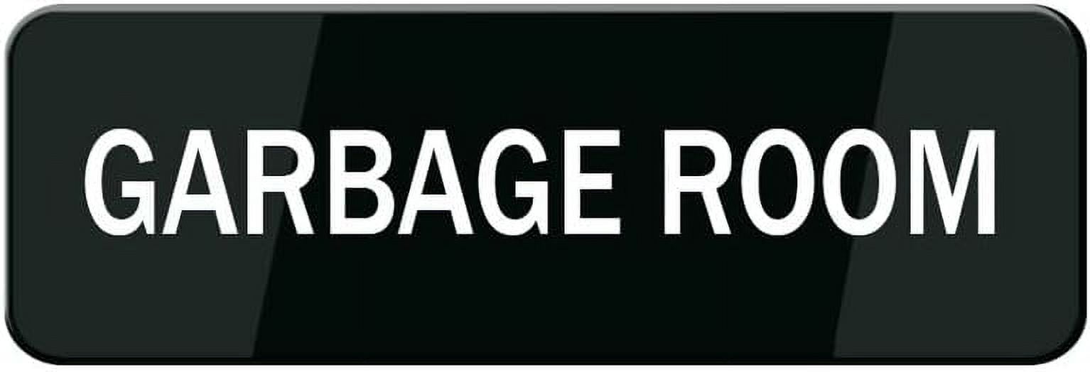 Acrylic Sign 3x8 Inch Garbage Room Sign Acrylic Plastic Signs With ...