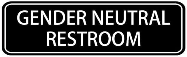 Acrylic Sign 3x8 Inch Gender Neutral Restroom Sign Acrylic Plaque For ...