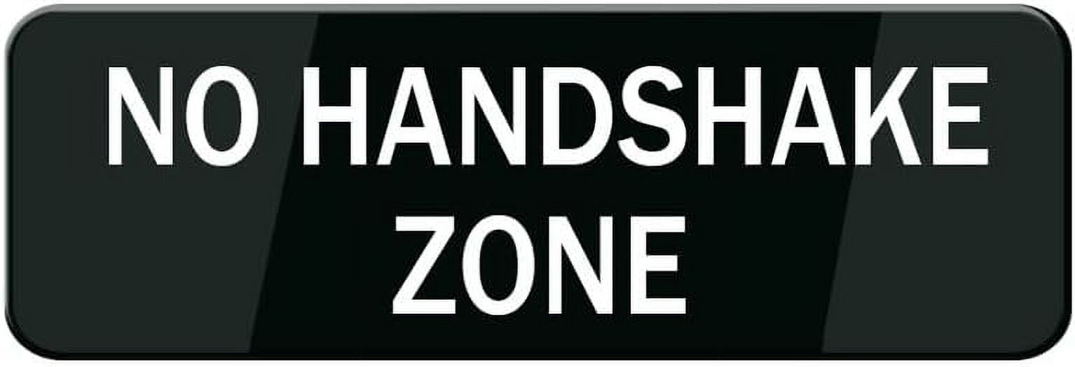 Acrylic Sign 3x8 Inch No Handshake Zone Sign Self Adhesive Sign For ...