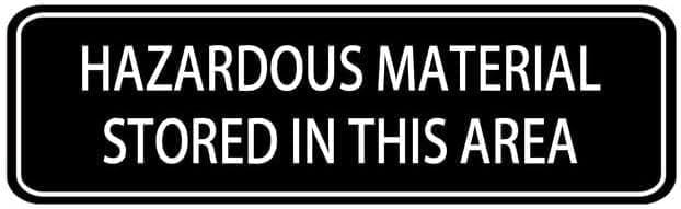 Acrylic Sign 3x8 Inch Hazardous Material Stored In This Area Sign ...