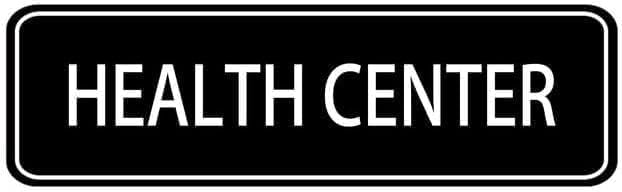 Acrylic Sign 3x8 Inch Health Center Sign Acrylic Plaque With For Door ...