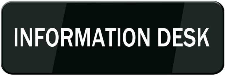 Acrylic Sign 3x8 Inch Information Desk Sign Stickers Acrylic Plaque ...