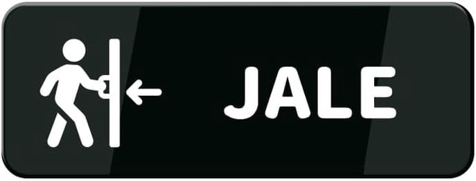Acrylic Sign 3x8 Inch Jale Wall Or Door Sign Black & White Acrylic Sign ...