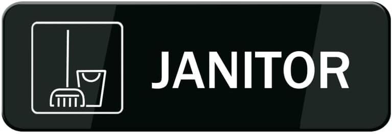 Acrylic Sign 3x8 Inch Janitor Sign For House Home And Office Strong ...