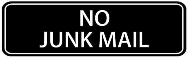 Acrylic Sign 3x8 Inch No Junk Mail Sign Acrylic Plaque With For Door ...