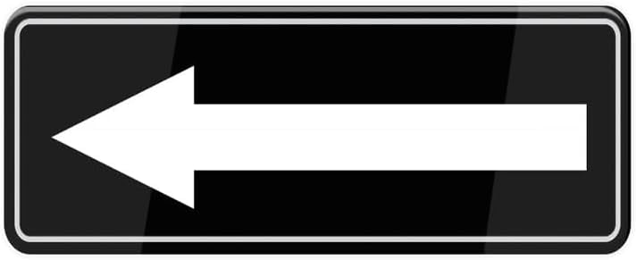 Acrylic Sign 3x8 Inch Left Directional Arrow Sign Stickers Acrylic ...