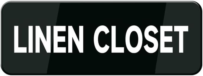Acrylic Sign 3x8 Inch Linen Closet Sign Acrylic Warning Sign Door Wall Labels Sign For Offices ...