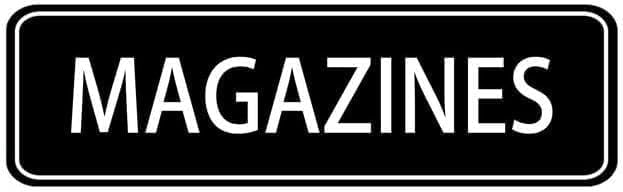 Acrylic Sign 3x8 Inch Magazines Sign Acrylic Plaque With For Door ...