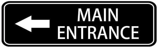 Acrylic Sign 3x8 Inch Main Entrance Sign Acrylic Plaque With For Door ...