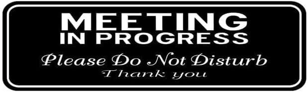 Acrylic Sign 3x8 Inch Meeting In Progress Sign Do Not Disturb Sign ...