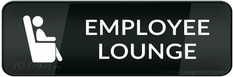 Acrylic Sign 3x8 Inch New Employee Lounge Wall Or Door Sign Fade ...