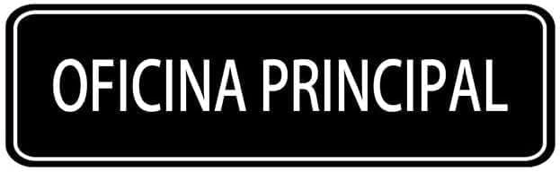 Acrylic Sign 3x8 Inch Oficina Principal Sign Acrylic Plaque With For ...