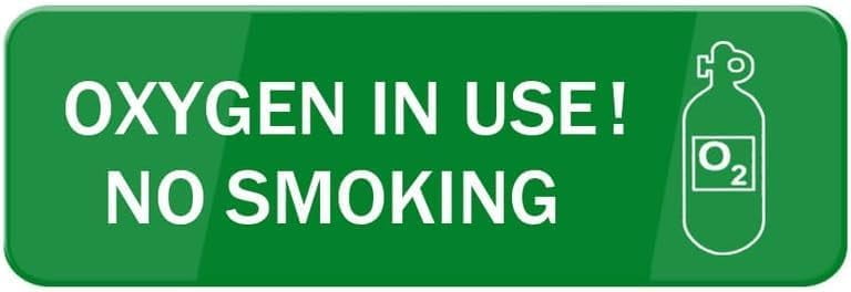 Acrylic Sign 3x8 Inch Oxygen In Use No Smoking Sign Acrylic Sign Safety ...