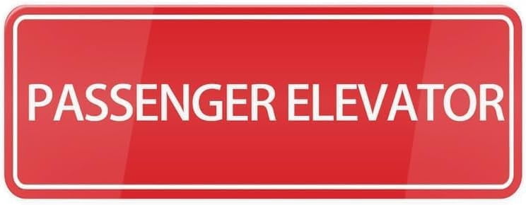 Acrylic Sign 3x8 Inch Passenger Elevator Sign Acrylic Plastic Sign With ...
