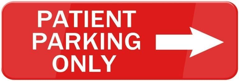Acrylic Sign 3x8 Inch Patient Parking Only Sign Signage Whitered ...