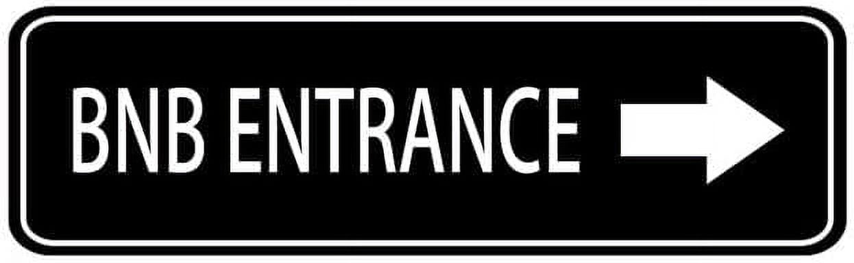 Acrylic Sign 3x8 Inch Plastic Signs Rounded Corners Bnb Entrance Right ...