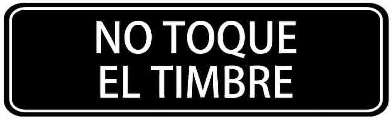 Acrylic Sign 3x8 Inch Plastic Signs Rounded Corners Long Lasting Modern Design No Toque El ...