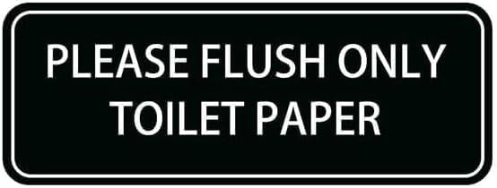 Acrylic Sign 3x8 Inch Please Flush Only Toilet Paper Sign Acrylic ...