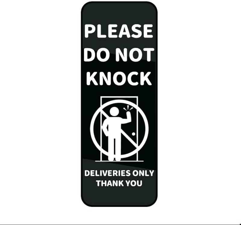 Acrylic Sign 3x8 Inch Please Do Not Knock Deliveries Only Thank You ...