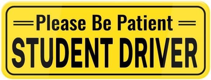 Acrylic Sign 3x8 Inch Please Be Patient Student Driver Sign Self Sign ...
