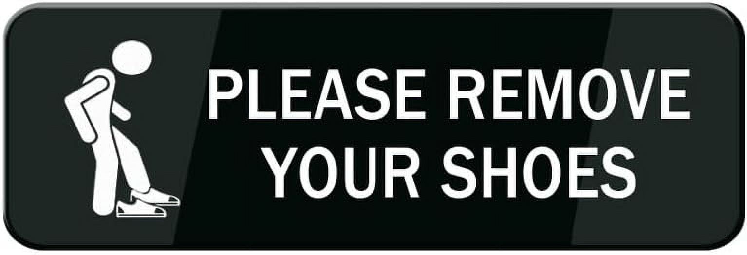 Acrylic Sign 3x8 Inch Please Remove Your Shoes Sign Acrylic Plastic ...