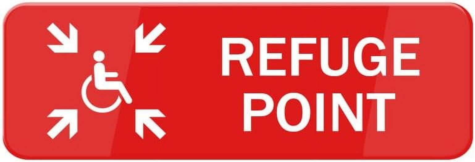 Acrylic Sign 3x8 Inch Refuge Point Sign For House With Strong Adhesive ...
