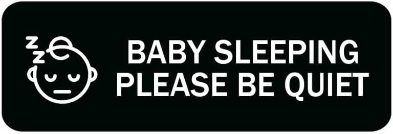 Acrylic Sign 3x8 Inch Self Adhesive Acrylic Baby Sleeping Please Be ...