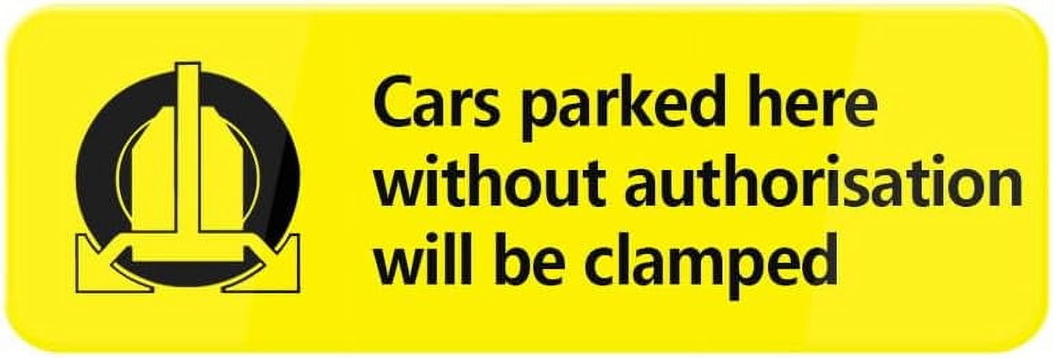 Acrylic Sign 3x8 Inch Self Adhesive Acrylic Cars Parked Here Without ...