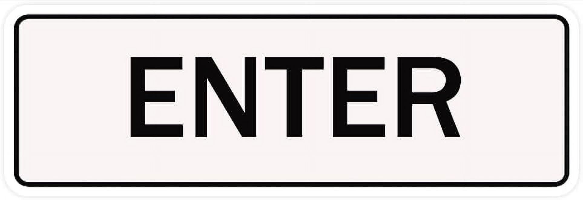 Acrylic Sign 3x8 Inch Self Adhesive Acrylic Enter Sign For Rest Stops ...