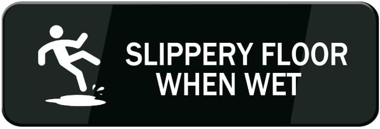 Acrylic Sign 3x8 Inch Slippery Floor When Wet Sign Self Adhesive Sign ...