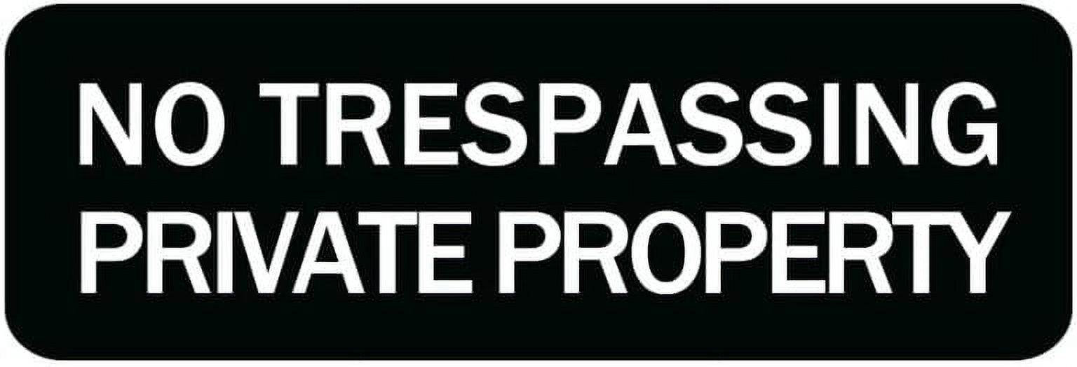 Acrylic Sign 3x8 Inch No Trespassing Private Property Sign For ...