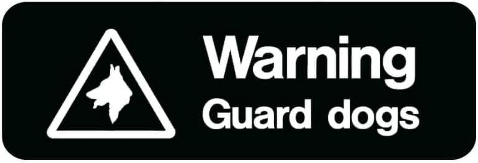 Acrylic Sign 3x8 Inch Warning Guard Dogs Sign For House Home And Office ...