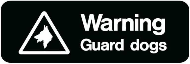 Acrylic Sign 3x8 Inch Warning Guard Dogs Sign For House Home And Office ...