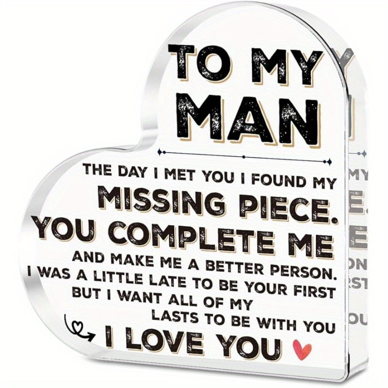 Acrylic Sign Desk Decor Romantic Gifts For Him Husband Boyfriend I Love ...