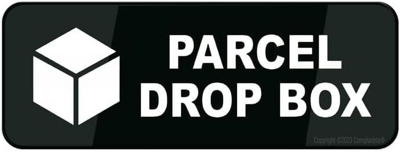 Acrylic Sign For Wall Courier Parcel Drop Box Sign Signage Notice ...