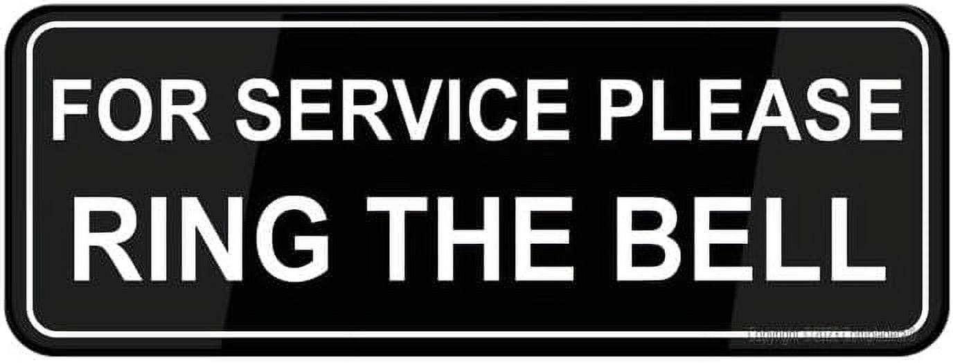Acrylic Sign For Wall For Service Please Ring The Bell Reception Retail ...