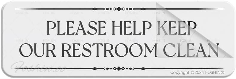 Acrylic Sign For Wall Please Help Keep Our Restroom Clean Sign Self ...